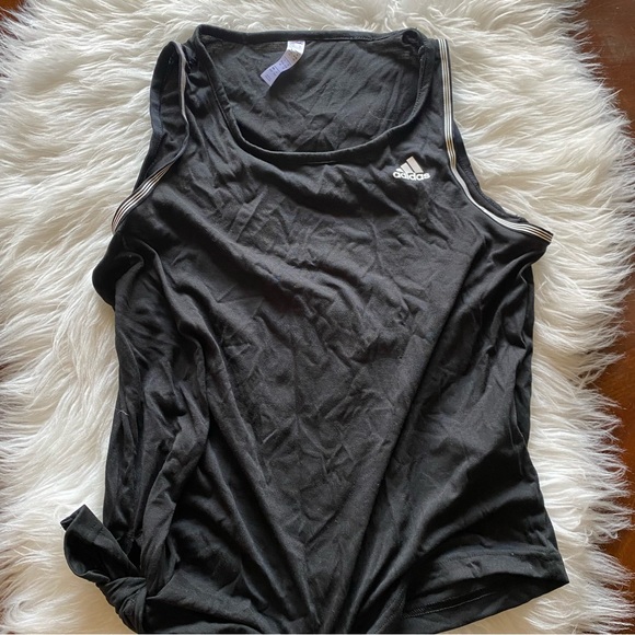 adidas | Tops | Adidas Size Medium Active Tank Top Wside Tie Detailing ...